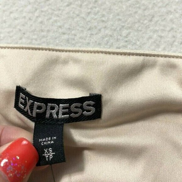 Express | Skirts | Nwt Express Xs Cream Sequin Stretch Mini Skirt Southwestern Aztec Shimmer ...